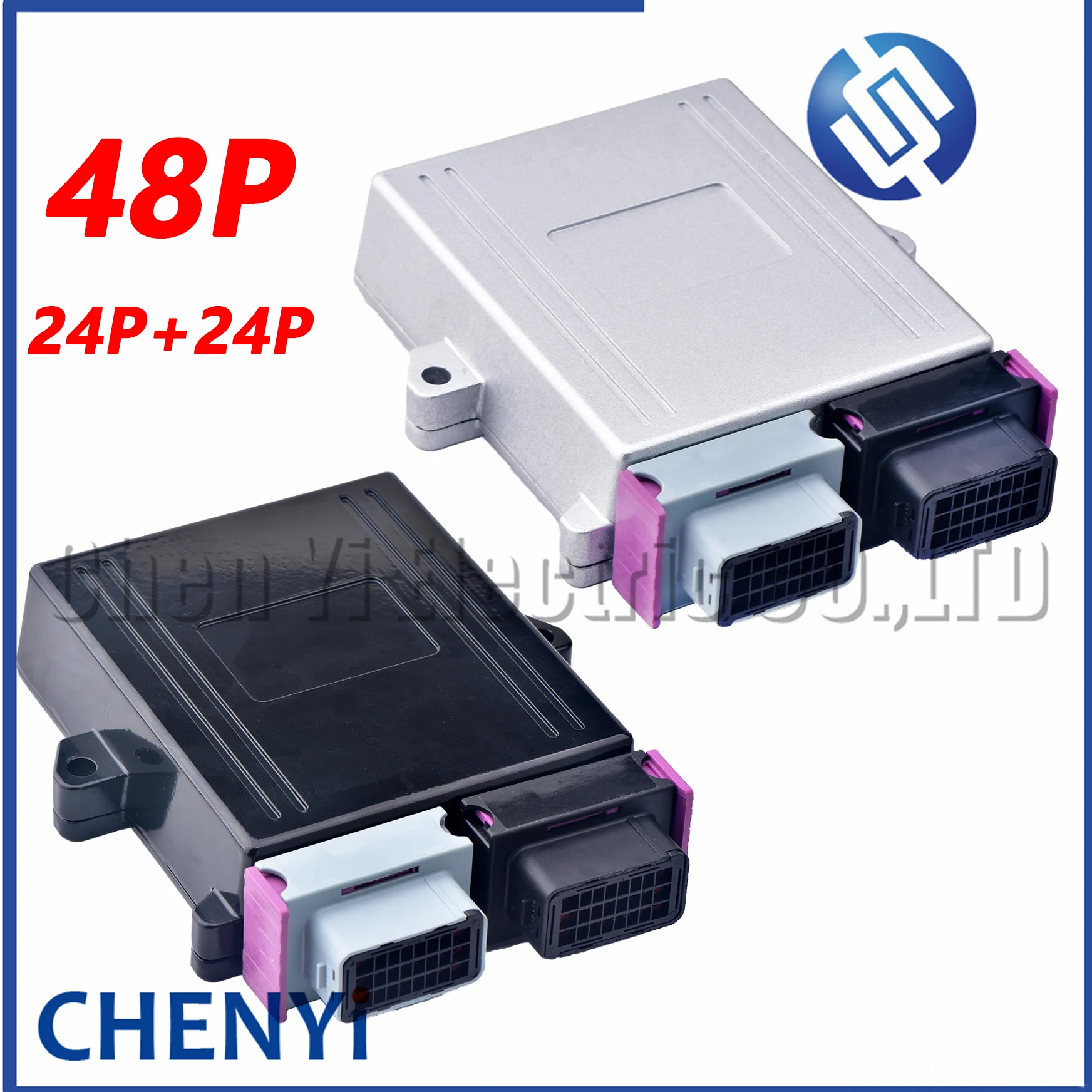 24Pin/48Pin ECU shell Aluminum PCB Box with auto connector plug car on ...