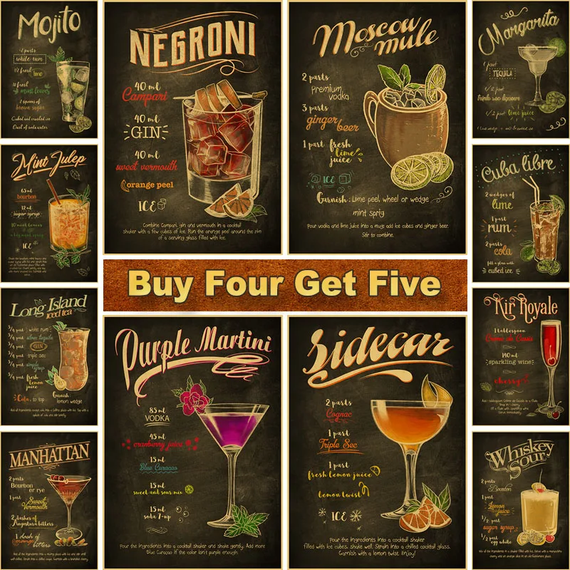 Vintage Cocktail Posters