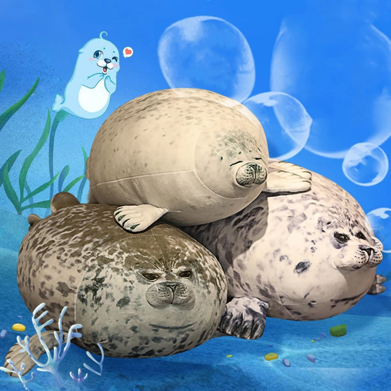Angry-Blob-Seal-Pillow-Chubby-3D-Novelty-Sea-Lion-Doll-Plush-Stuffed ...