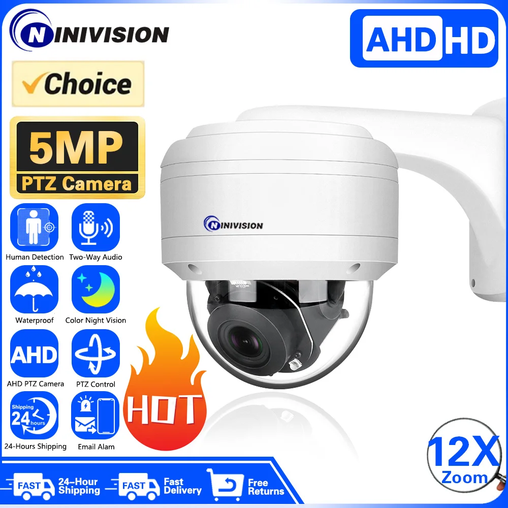 5MP-CCTV-AHD-PTZ-Security-Speed-Dome-PTZ-Camera-12X-Optical-zoom ...
