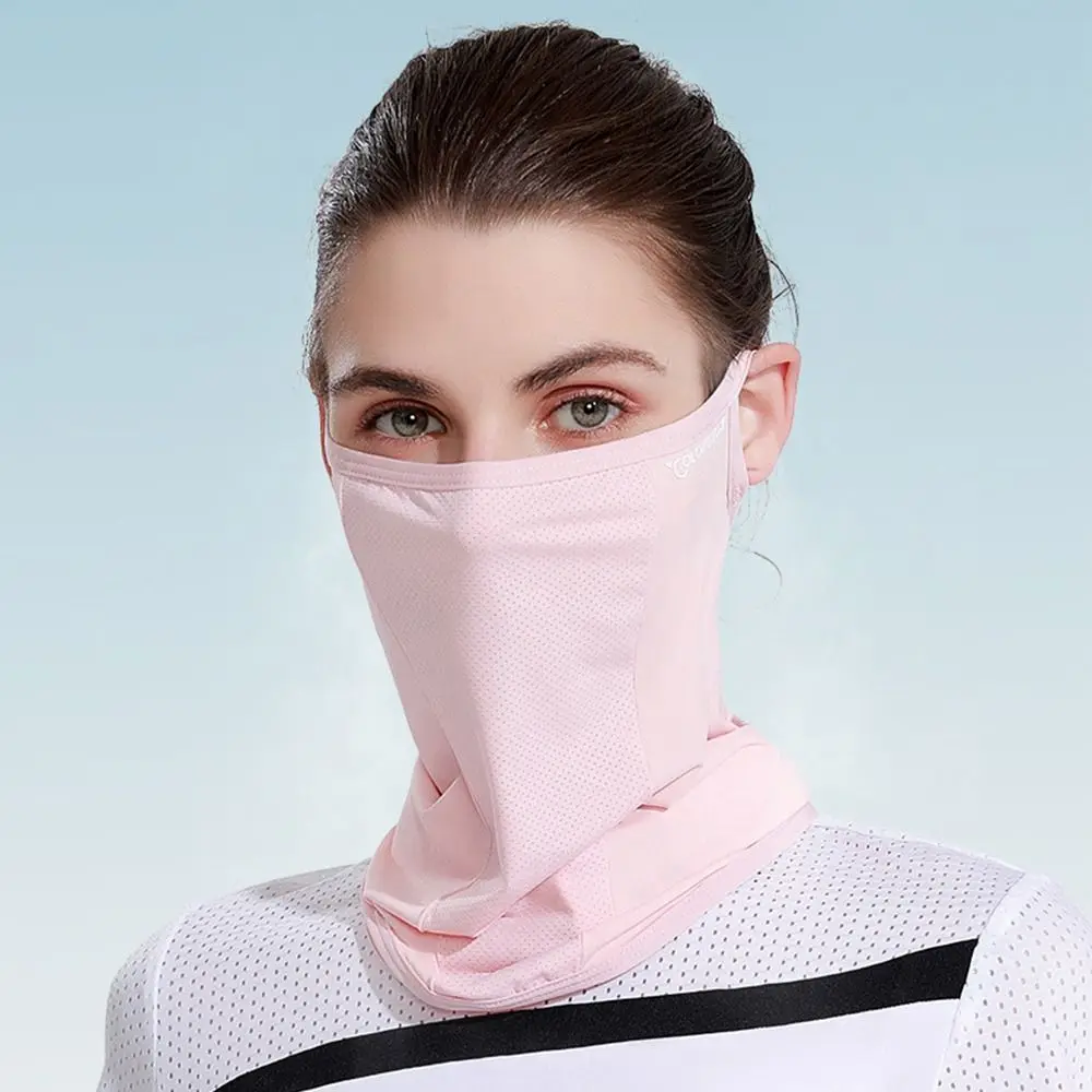 Anti-UV Ice Silk Sunscreen Mask Women Summer Quick-drying Face Cover ...