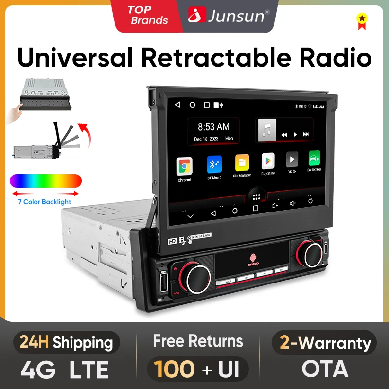 Junsun-7-Retractable-Touch-Screen-Android-1-Din-Car-Radio-Carplay ...