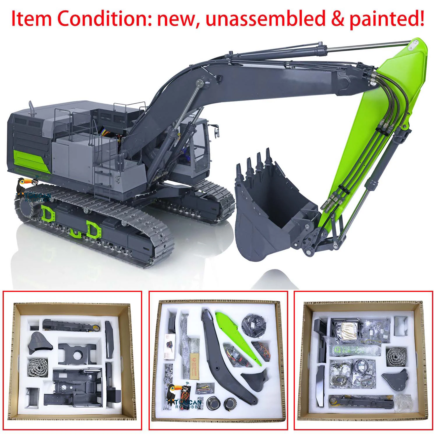 Upgraded-Valves-LESU-374-Hydraulic-RC-Excavator-1-14-374F-Radio-Control ...