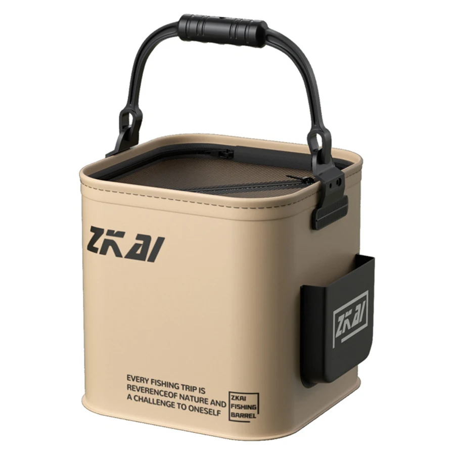 Outdoor-Fishing-Bucket-Foldable-and-Portable-Net-Live-Fish-Bucket-EVA ...