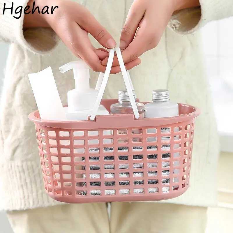 Bathroom Plastic Small Bath Baskets Toiletries Storage Basket Portable ...