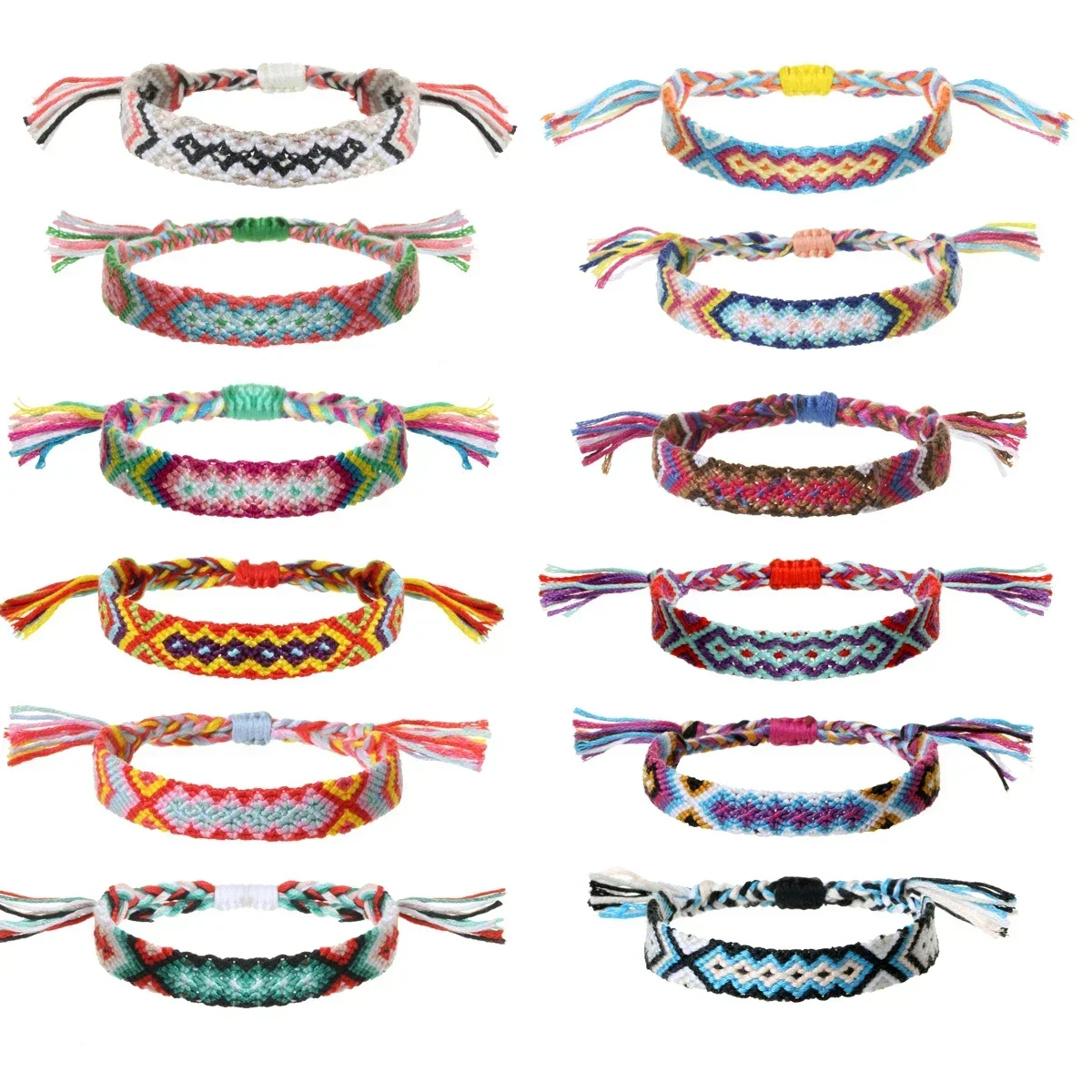 Bracelet-Boho-Tiss-la-Main-pour-Homme-et-Femme-Corde-Tress-e-Fil-Color ...