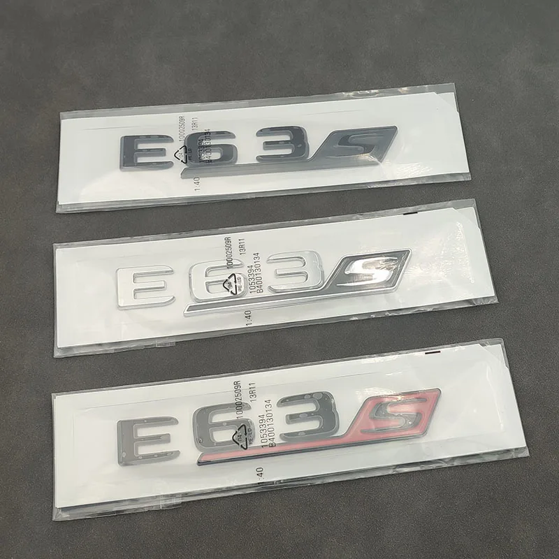 3D ABS Chrome E63S Logo Car Trunk Letters Emblem Badge For Mercedes ...