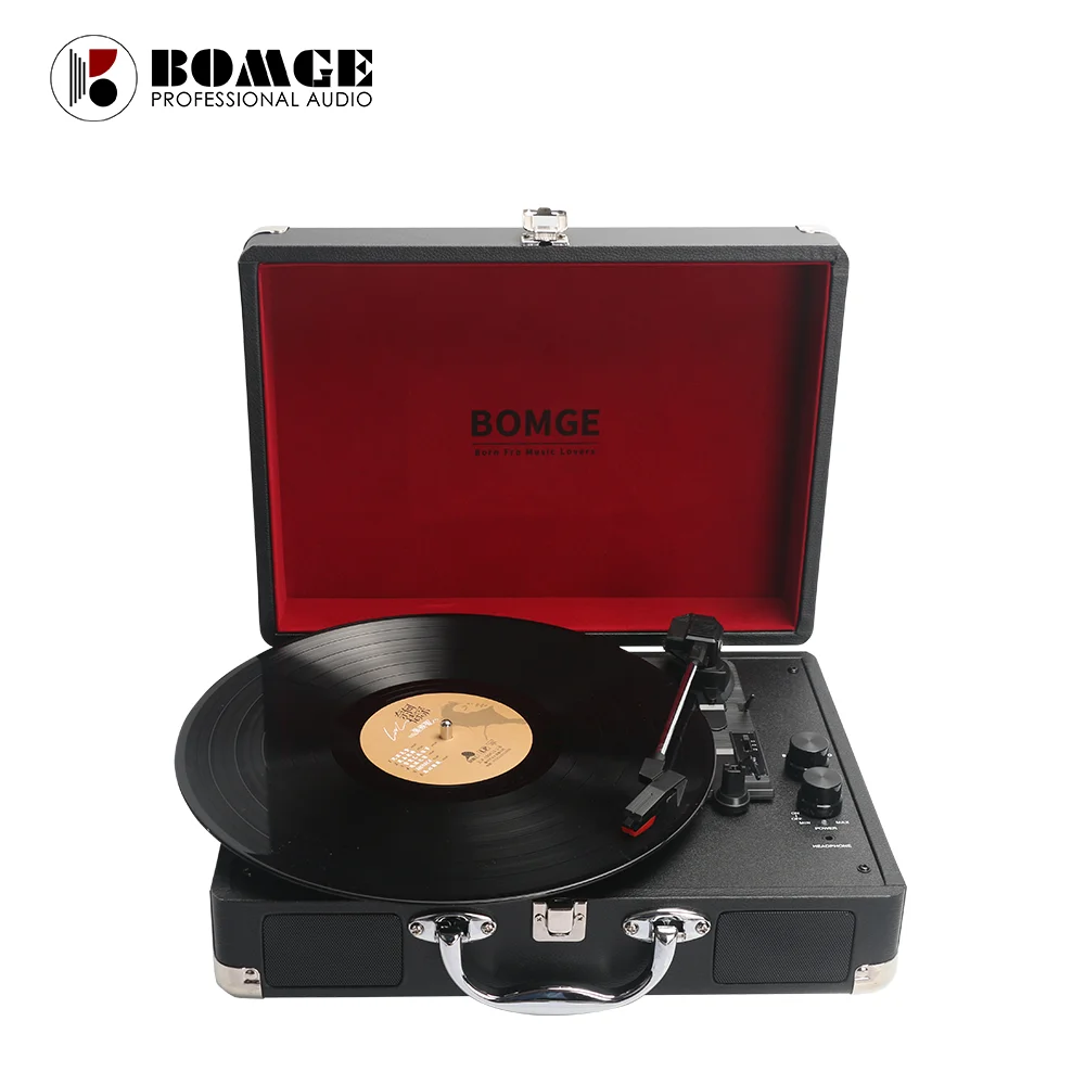 BOMGE-Vintage-3-Speed-Bluetooth-Classical-phonograph-Record-Player-with ...