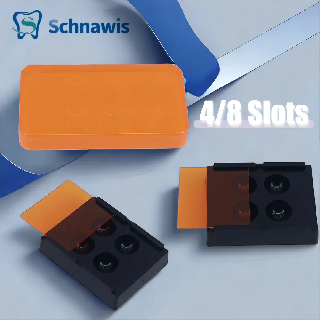 4-8-Slots-Dental-Resin-Shade-Light-Storage-Box-Dental-Palette-with ...