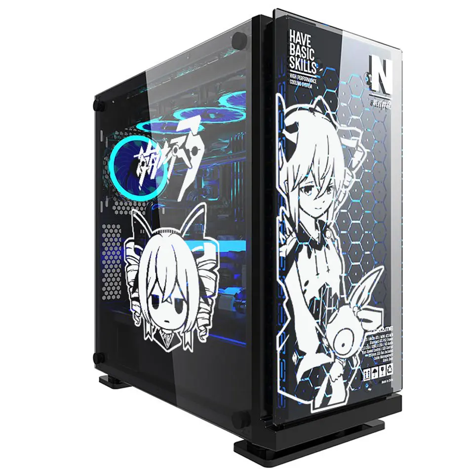 Honkai-Impact-Anime-Stickers-for-PC-Case-Cartoon-Decor-Decals-for-Atx ...