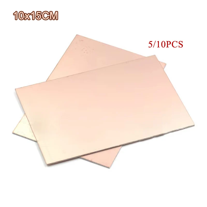 5/10PCS PCB 10x15CM Fiberglass FR-4 Single-Sided Copper Clad Plate DIY ...