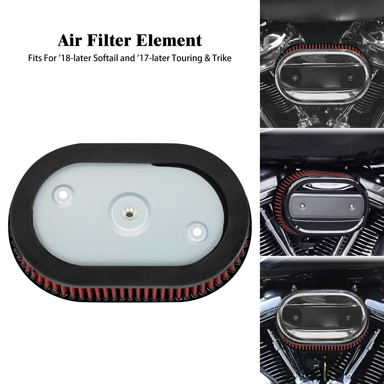 Motorcycle-Air-Cleaner-Filter-Element-Red-Inner-Replacement-For-Harley ...