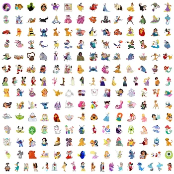 100/200pcs Disney Mixed Cartoon Stickers Movie Decals DIY Laptop Phone ...