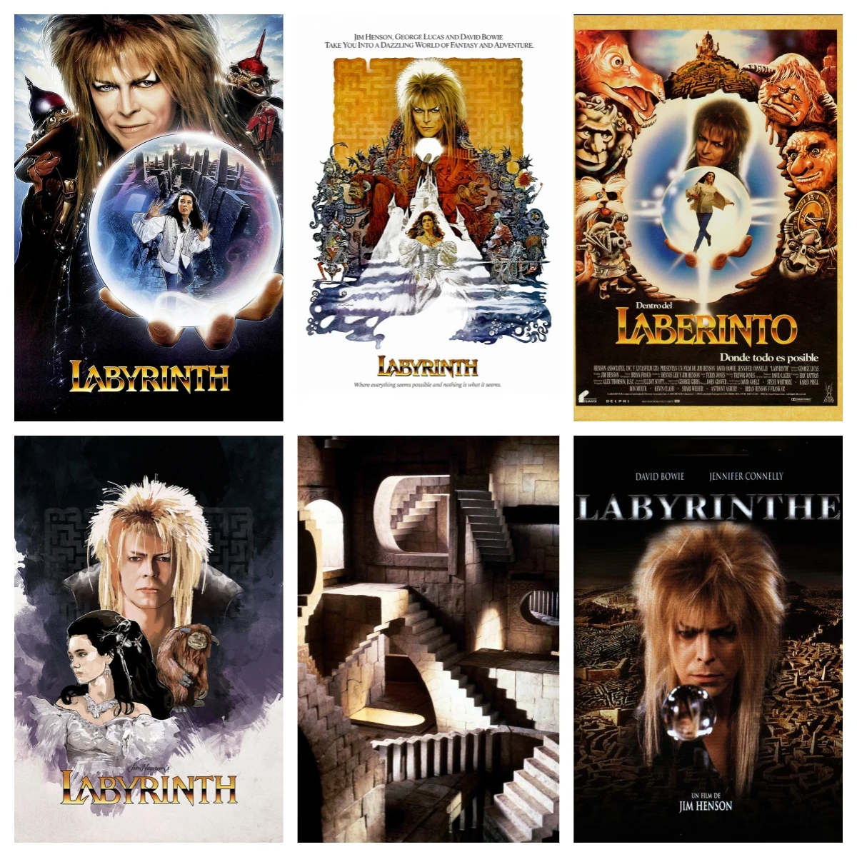 Movie Labyrinth 1986 Art SILK POSTER Wall Art Home Decorative painting