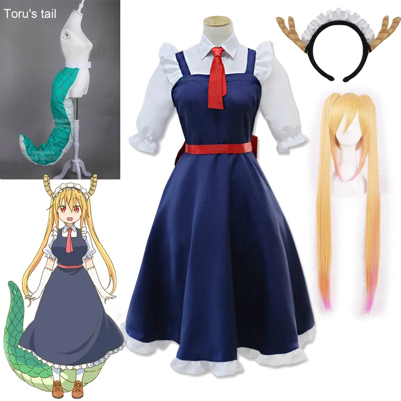 Anime-Toru-Cosplay-Costume-Miss-Kobayashi-s-Dragon-Maid-Toru-Wig-and ...
