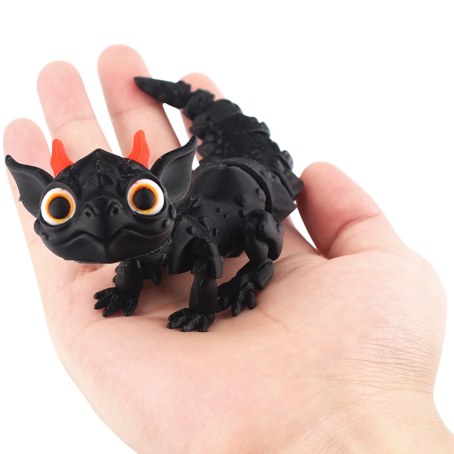 Integrated small colorful dragon, joints can move freely, creative ...