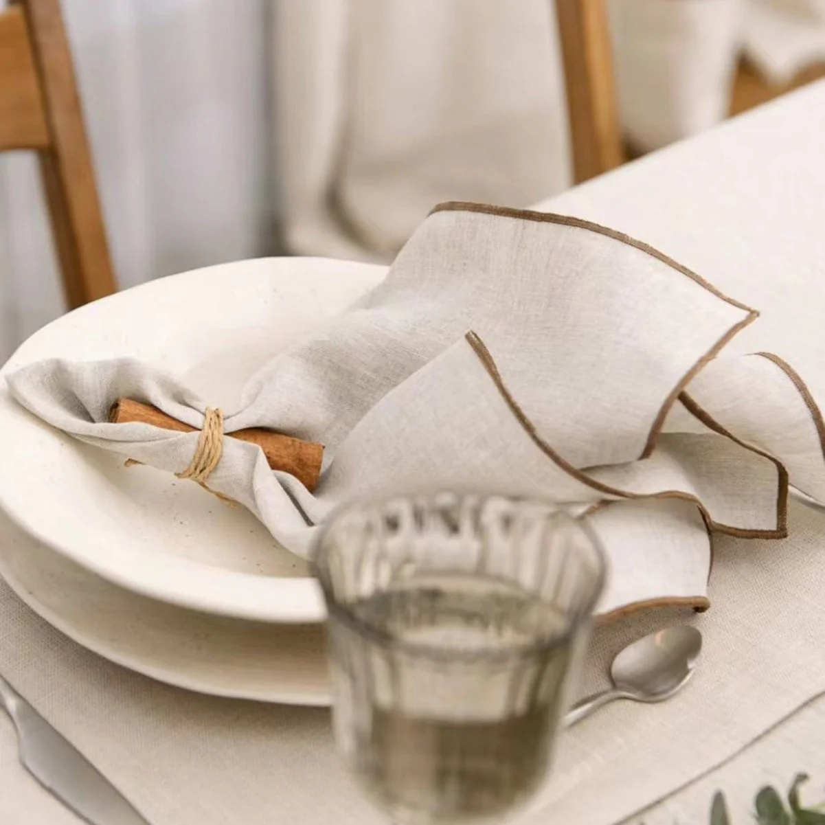 100% Cotton-Linen Blend Napkins - Soft Breathable Dinner Napkins for ...
