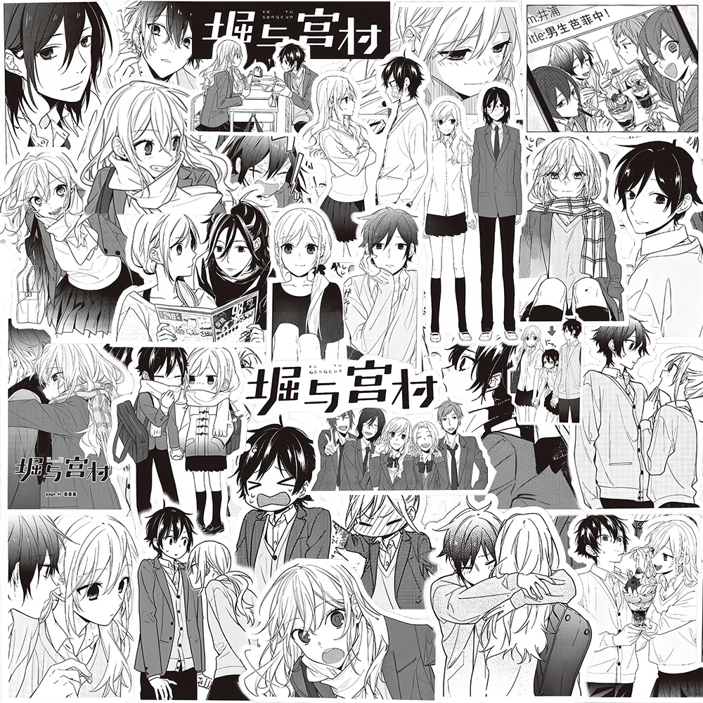 10/30/75pcs Horimiya Anime Miyamura Izumi Stickers Black White Manga ...