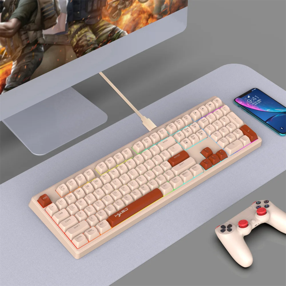 Gaming-Keyboard-108-Keys-Gaming-Keyboard-With-RGB-Backlit-Quiet ...