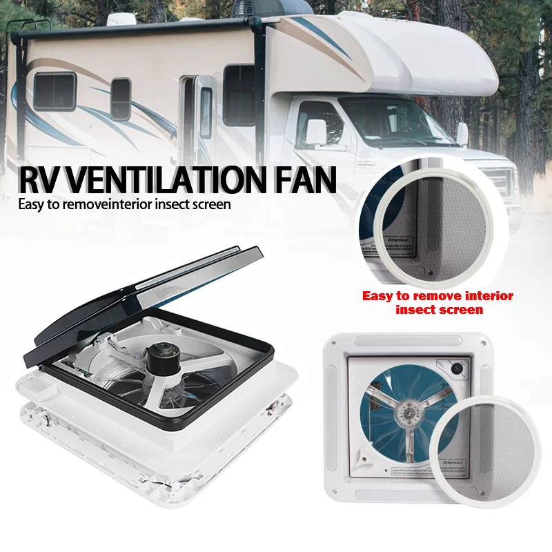 TYTXRV-11inch-CE-12V-Caravan-Roof-Vent-Fan-With-LED-Mute-Detachable-net ...