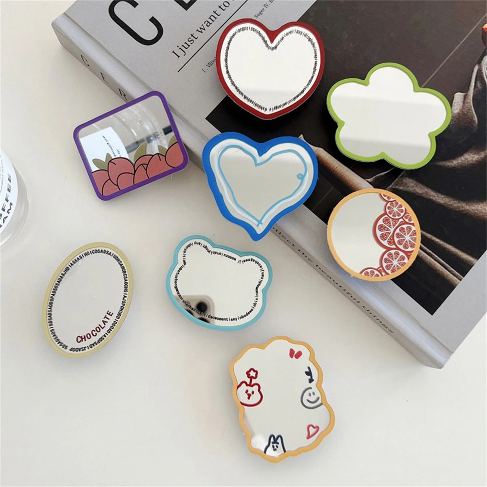 Cute Love Heart Make Up Mirror Bracket Phone Grip Tok Griptok Korea ...