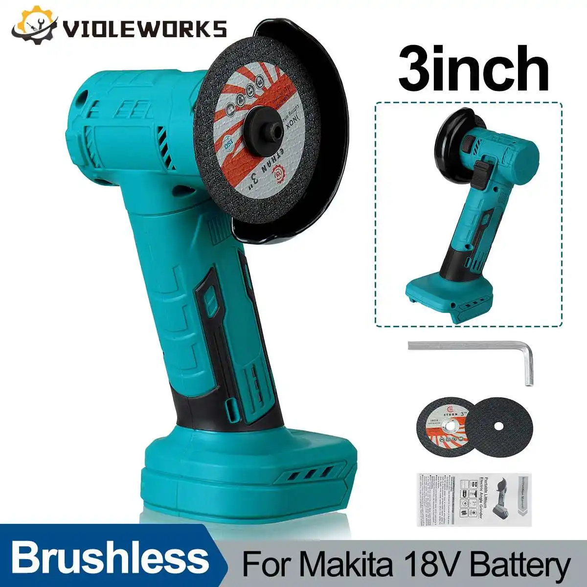 3-Inch-Brushless-Electric-Angle-Grinder-with-2-Cutting-Disc-Handheld ...