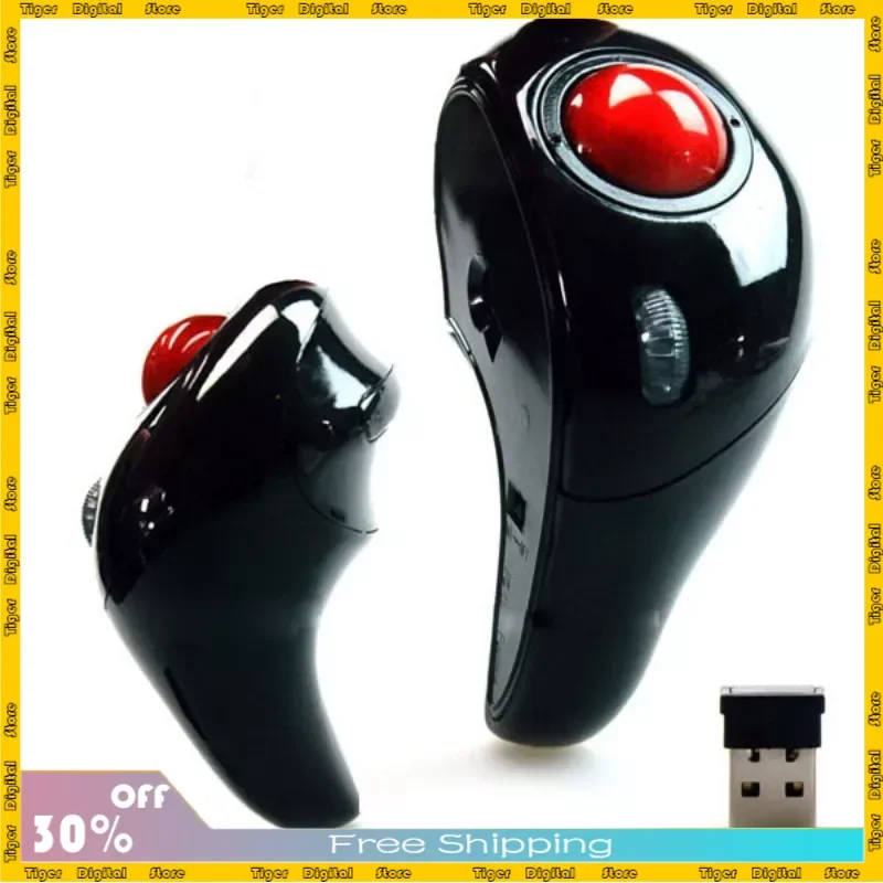 DIXSG-Y-10W-Wireless-Left-and-Right-Hand-held-1000DPI-Trackball-Mouse ...