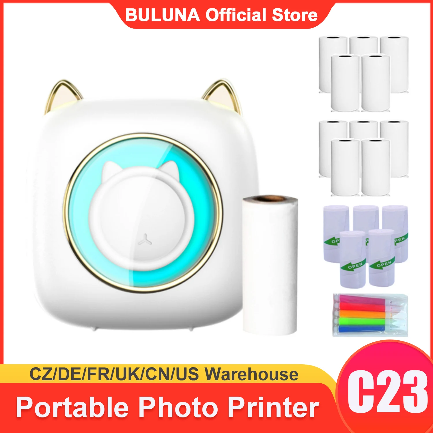 Portable-Thermal-Printer-Mini-Photo-Printer-Wireless-BT-203DPI-for ...