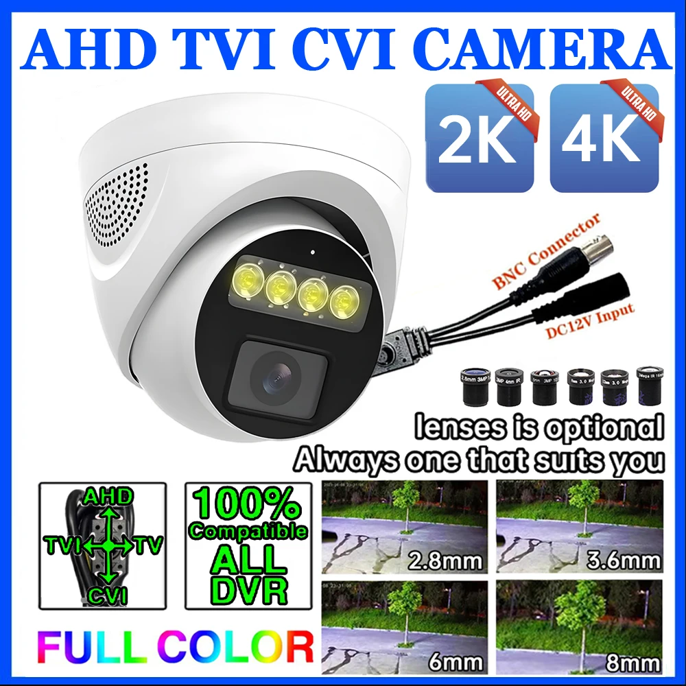 Plug And Play Smart Dome Camera 4K Ultra HD 5MP 4MP 1080P CVBS/TVI/CVI ...
