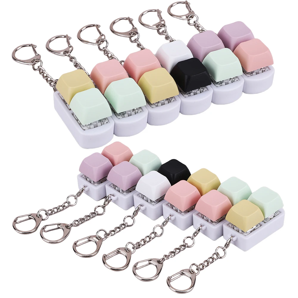 Keyboard Fidget Toy Fidget Clicker 2 Keys Keyboard Fidget Keychain ...