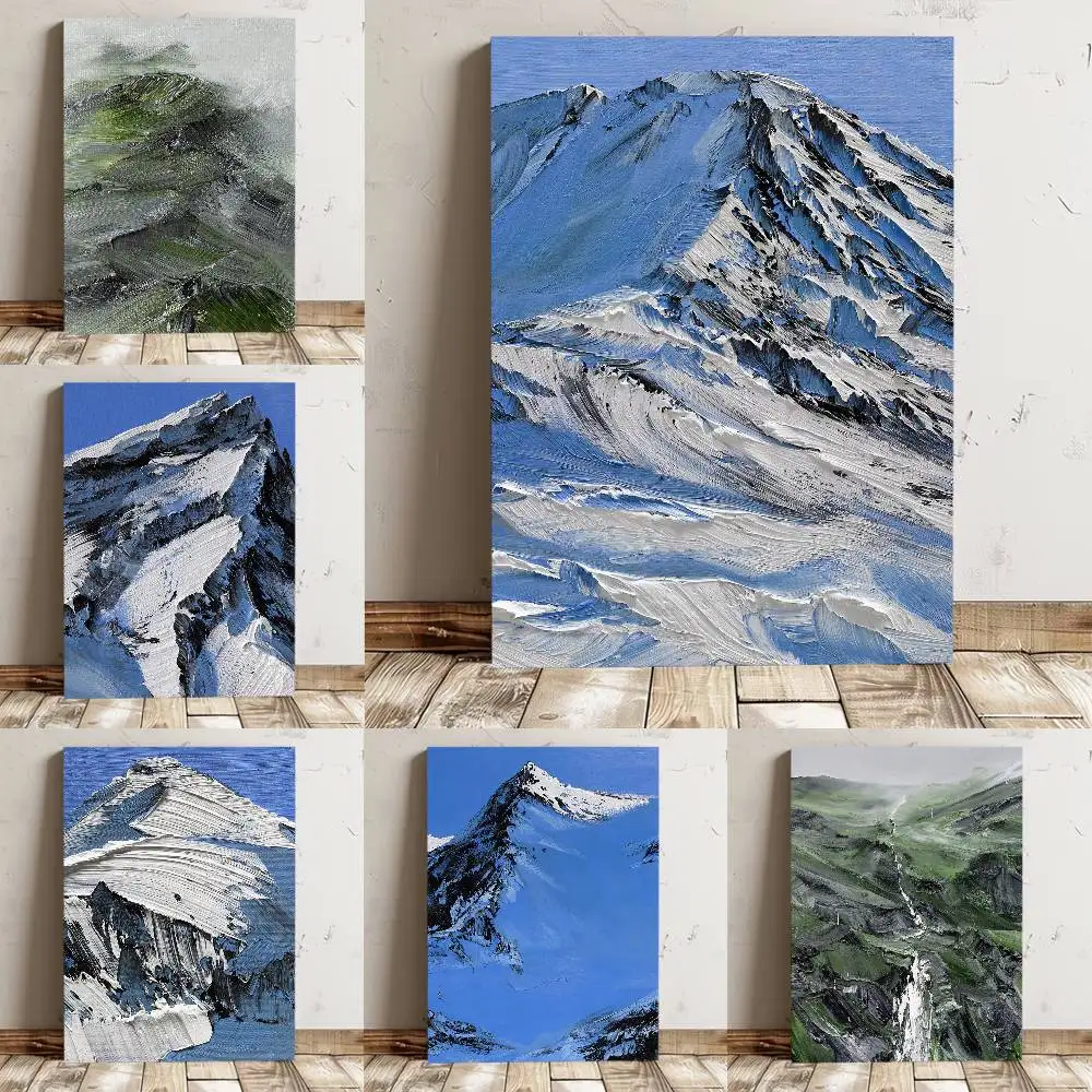 Beautiful Sky Snow Mountain Poster High Quality Print Waterproof Wall ...