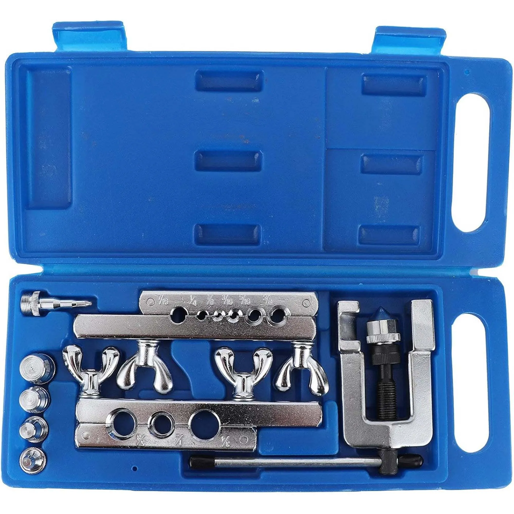 Double Flaring Tool Kit for 1/8"-3/4" 9 Dies Automotive Brake Line Tube ...