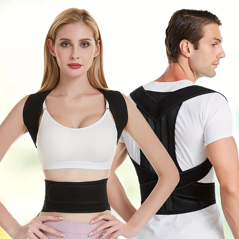 1pcStraight-Back-Posture-Corrector-Shoulder-Lumbar-Brace-Spine-Support ...