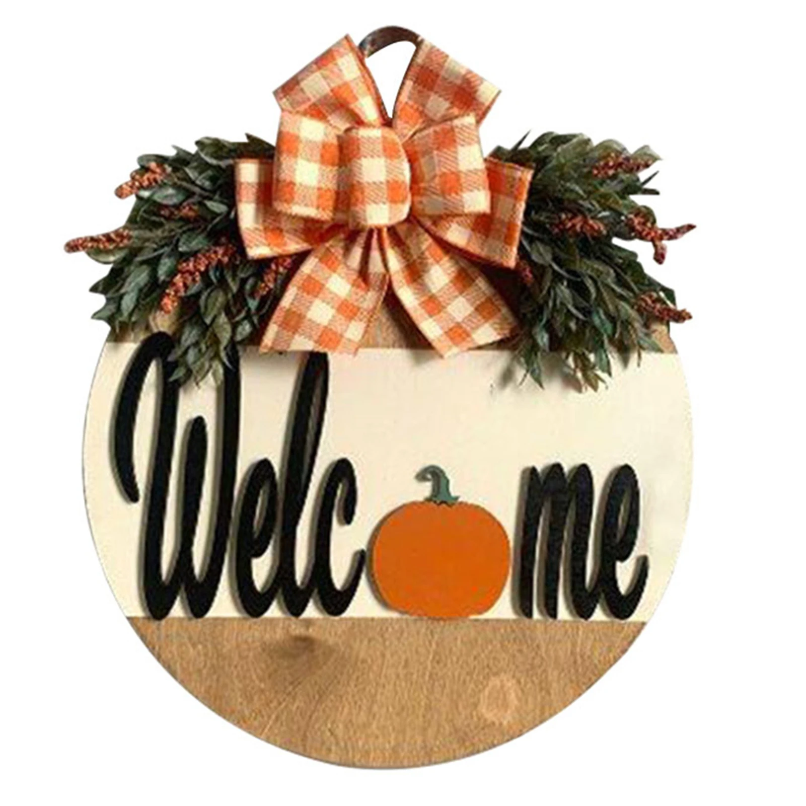 Outdoor-Wood-Front-Door-Sign-Bright-Colors-Welcome-Sign-with-Bowknot ...