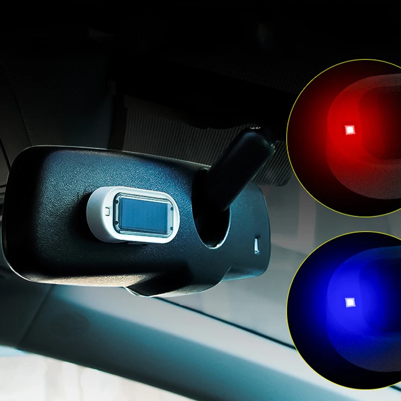 Car LED Flashing Imitation Fake Security Light Solar Powered Simulated ...