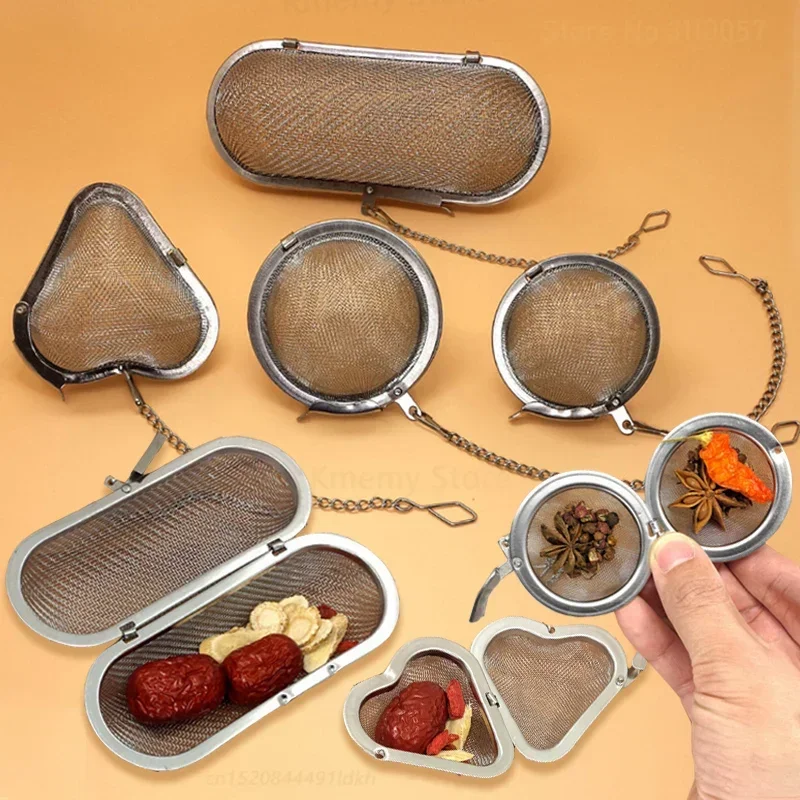 Ovale-Herz-kugelform-Gew-rz-gew-rz-Teesieb-mit-Kette-Edelstahl-Mesh ...