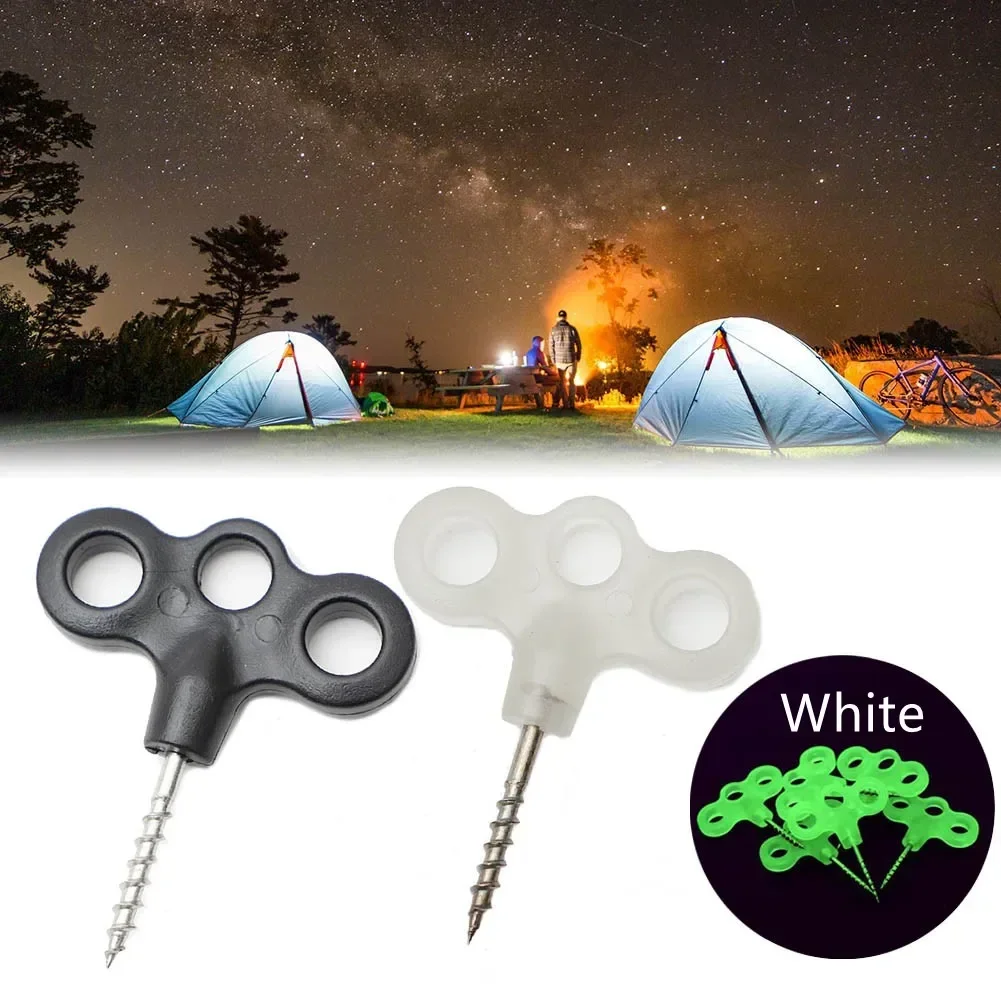 Screw Spike Hook Rope Buckle Hiking Camping Ground Pin Tent Nail ...