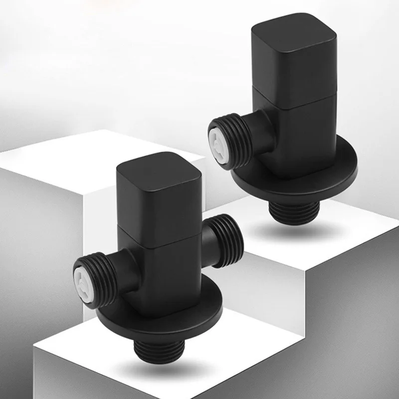 Matte-Black-Brass-Triangle-valve-Water-control-valve-Chrome-Copper ...