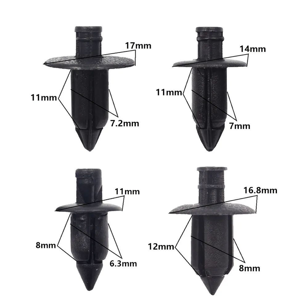 20x-Car-Plastic-Fairing-Rivet-Setting-Panel-Fastener-Clips-4-Size-Mix ...