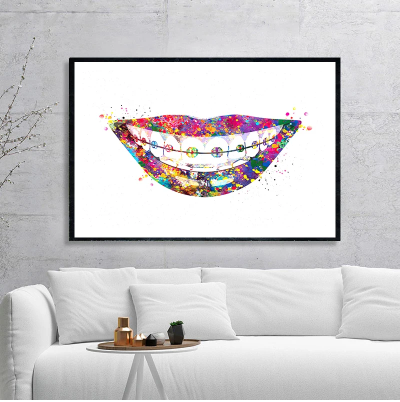 Home-Decoration-Canvas-Painting-Dental-Teeth-Anatomy-Tooth-Row-Medical ...