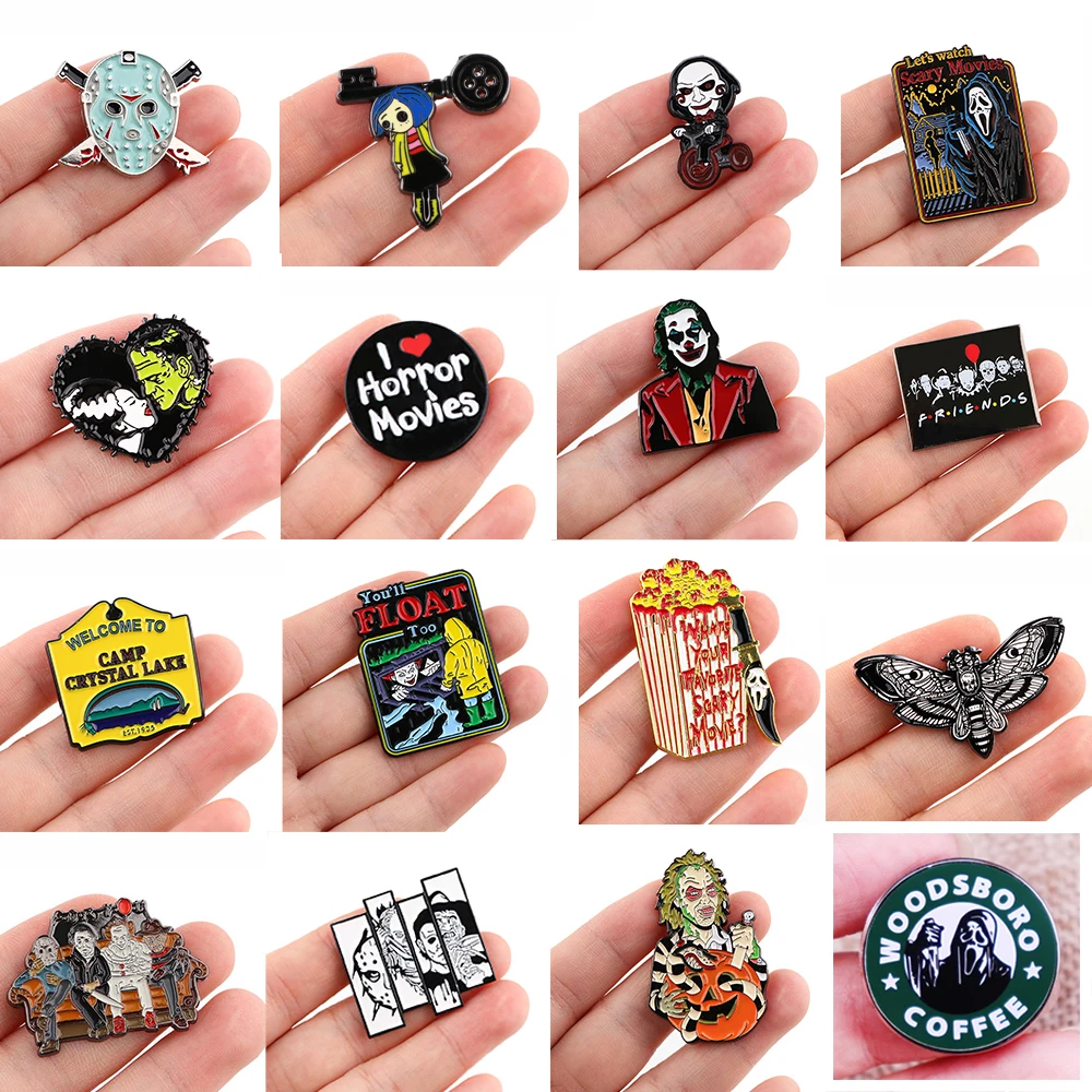 Enamel Backpack Accessories | Halloween Pins Backpacks | Horror Movie ...