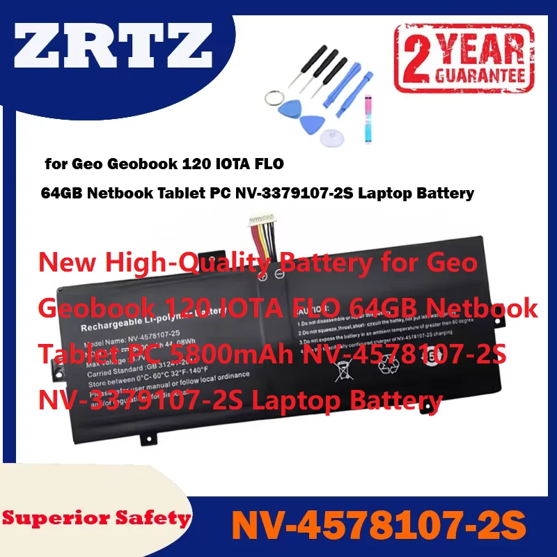 New High-Quality Battery for Geo Geobook 120 IOTA FLO 64GB Netbook ...