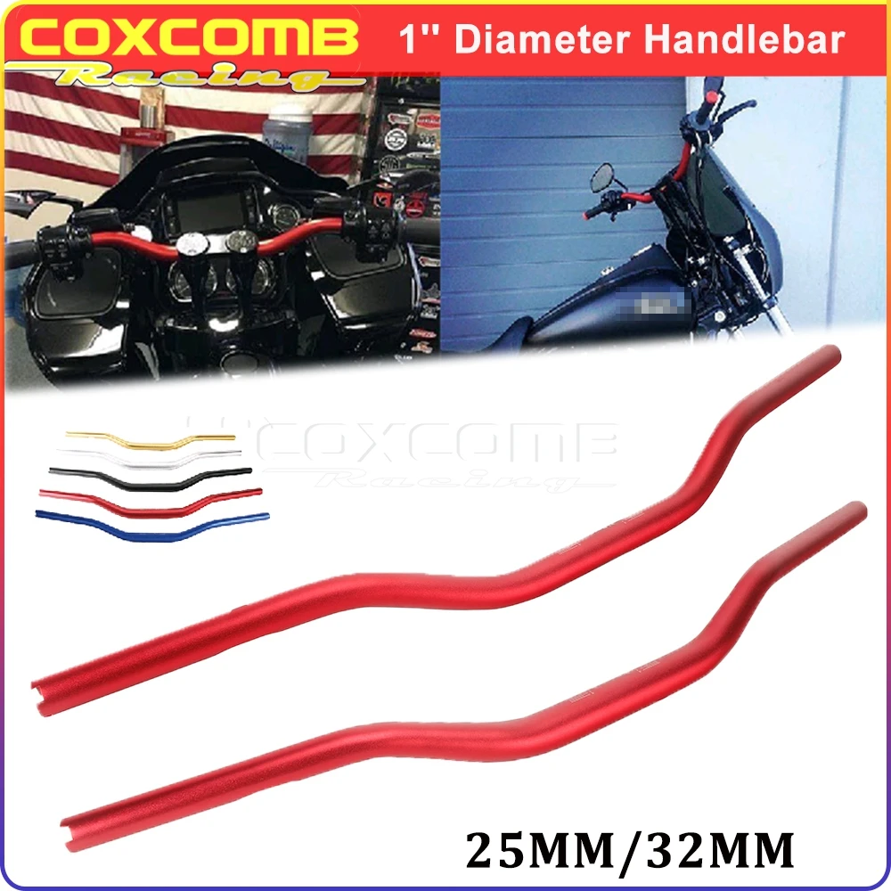 Handle Bar For Harley Dyna Street Bob Softail Sportster XL 883 1200 ...