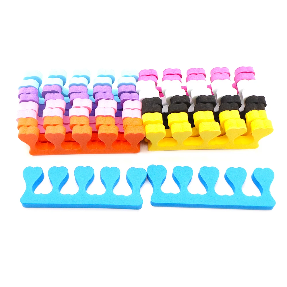 200Pcs Soft Toe Separator Foot Braces Fingers Separators Flexible ...