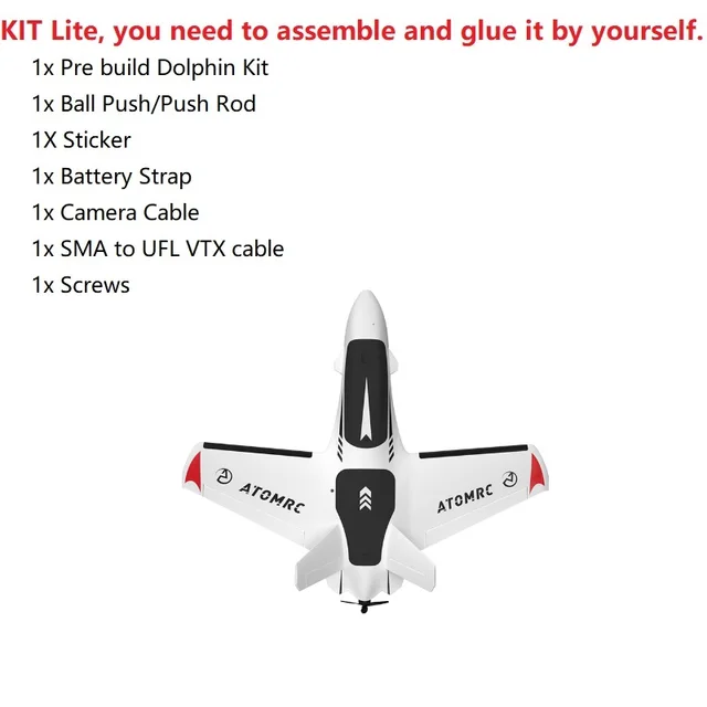 ATOMRC 845mm Wingspan Fixed Delta Wing Dolphin FPV Airplane Drone