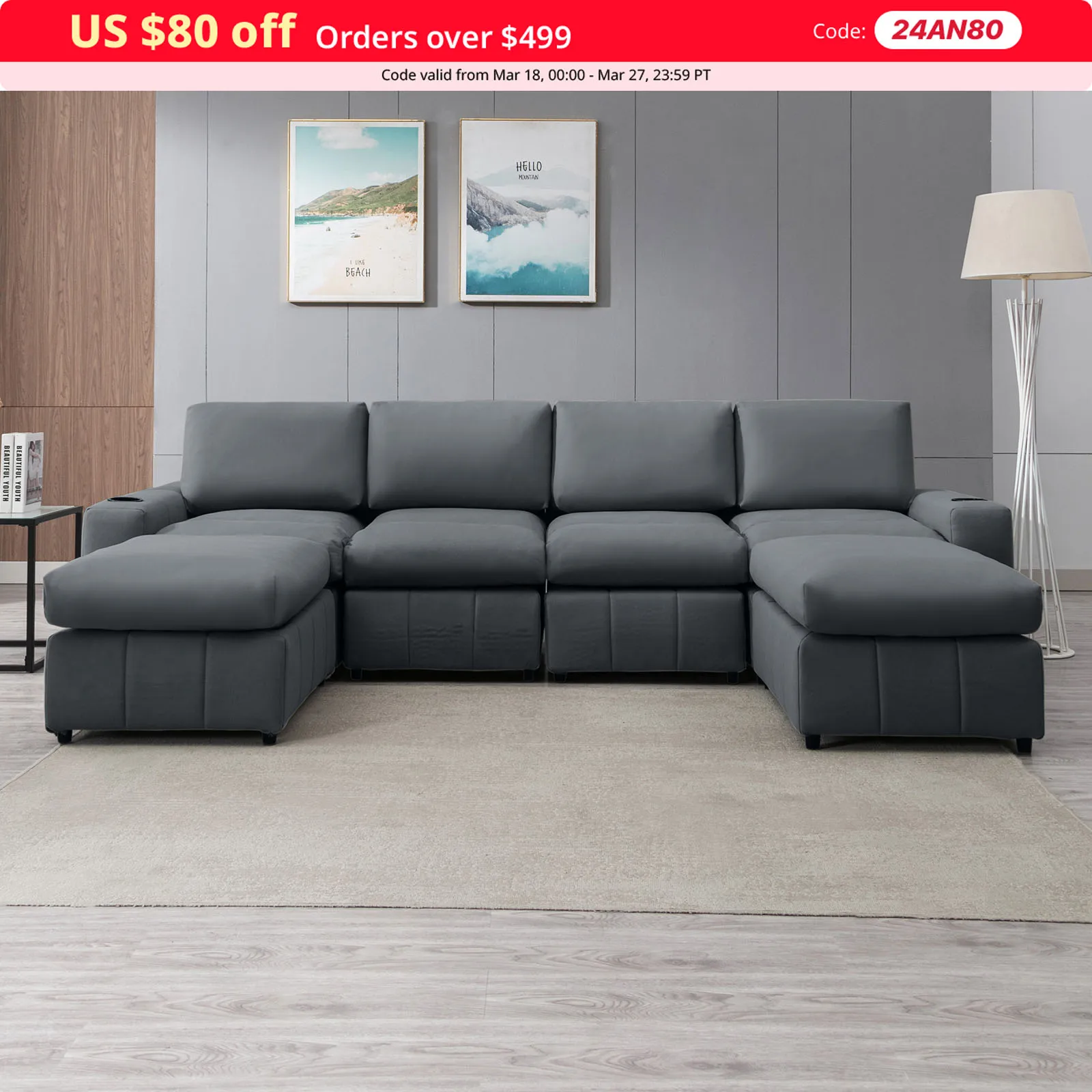 HORGAEO120-Inch-Modern-Upholstered-Convertible-Sectional-Sofa-Couch ...