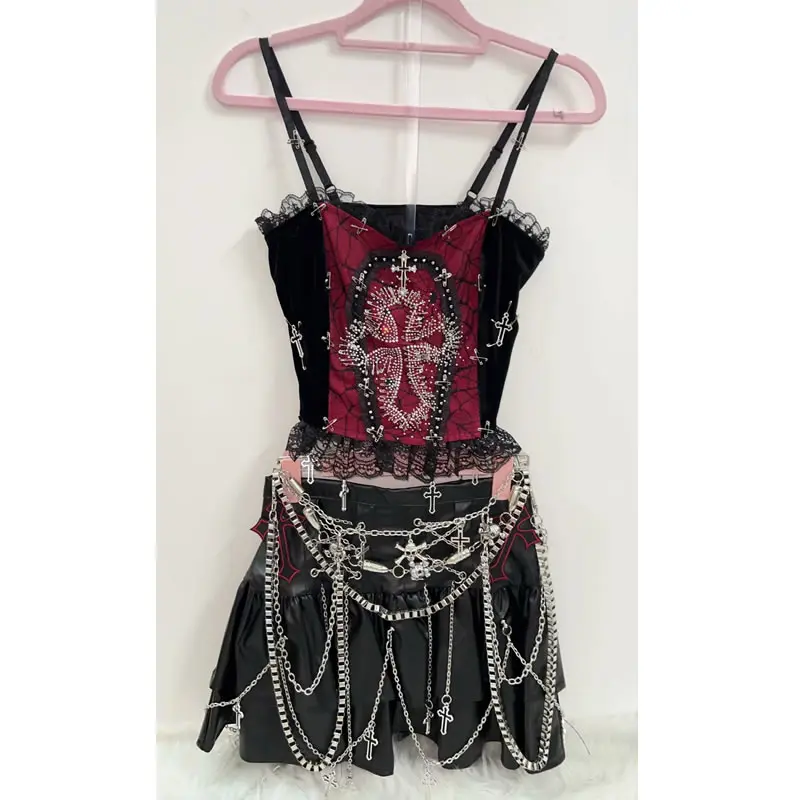 gothic-clothes-y2k-clothes-y2k-fashion-Cross-Tops-e-girl-clothes-Gothic ...