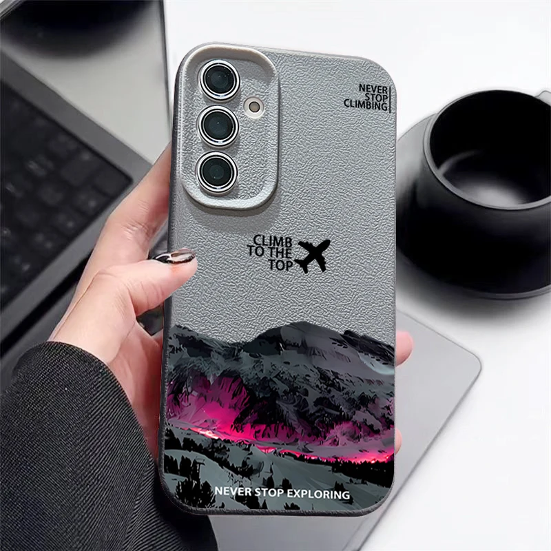 Funda con patrón de paisaje de avión para Samsung Galaxy S25 Edge S24 ...