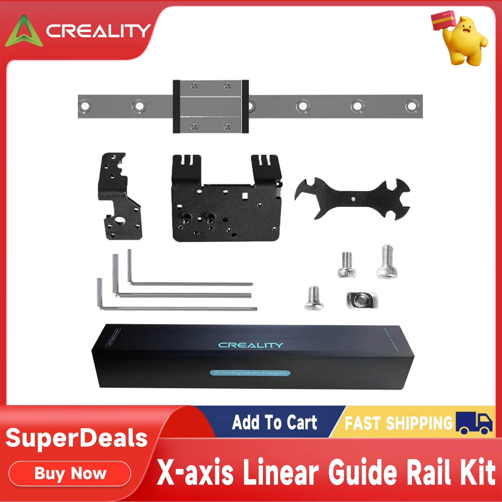 Creality-Ender-3-X-axis-MGN12C-Linear-Rail-Guide-Kit-with-Fix-Plate ...