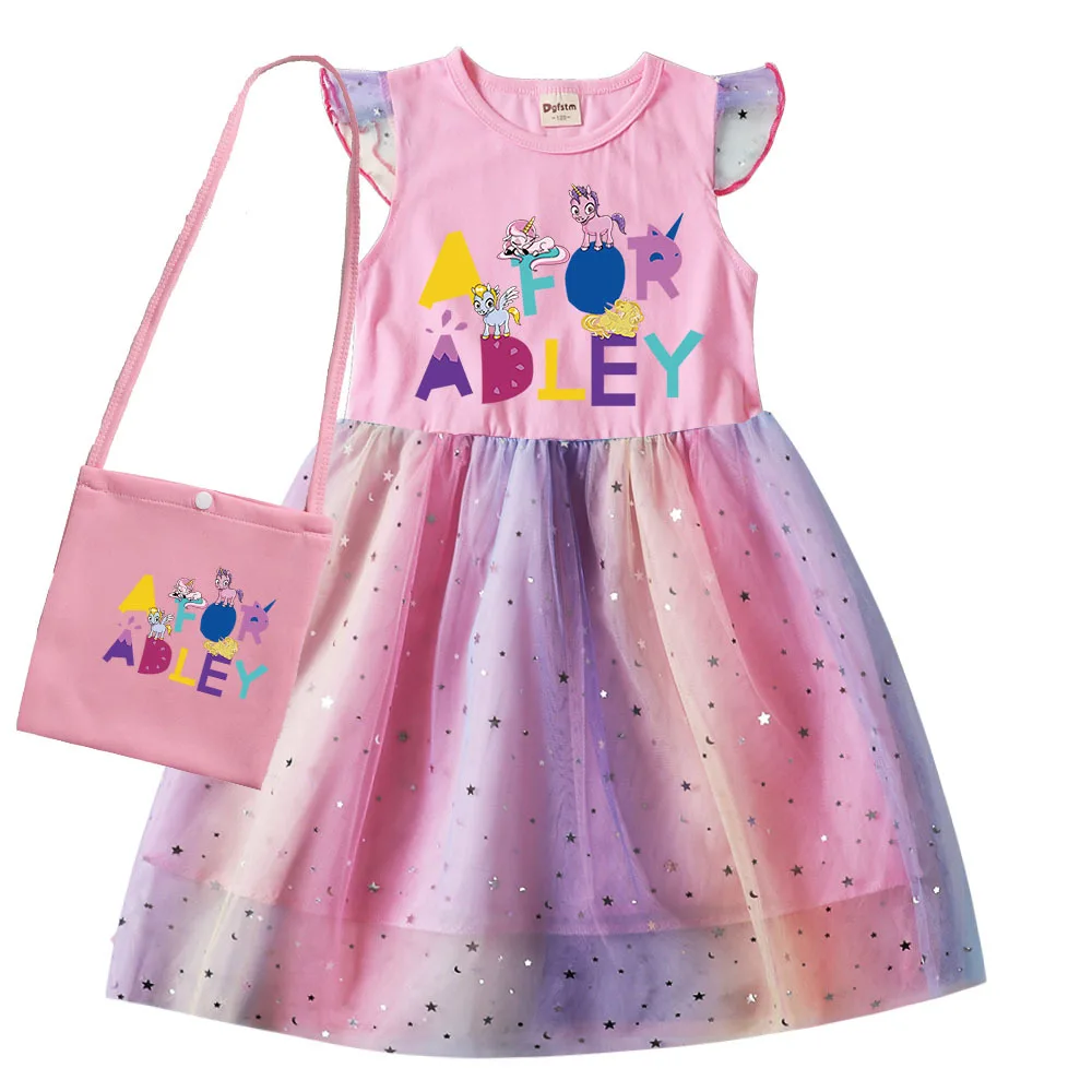 2023-Christmas-A-for-Adley-Kids-Summer-dress-baby-girls-cute-lace ...
